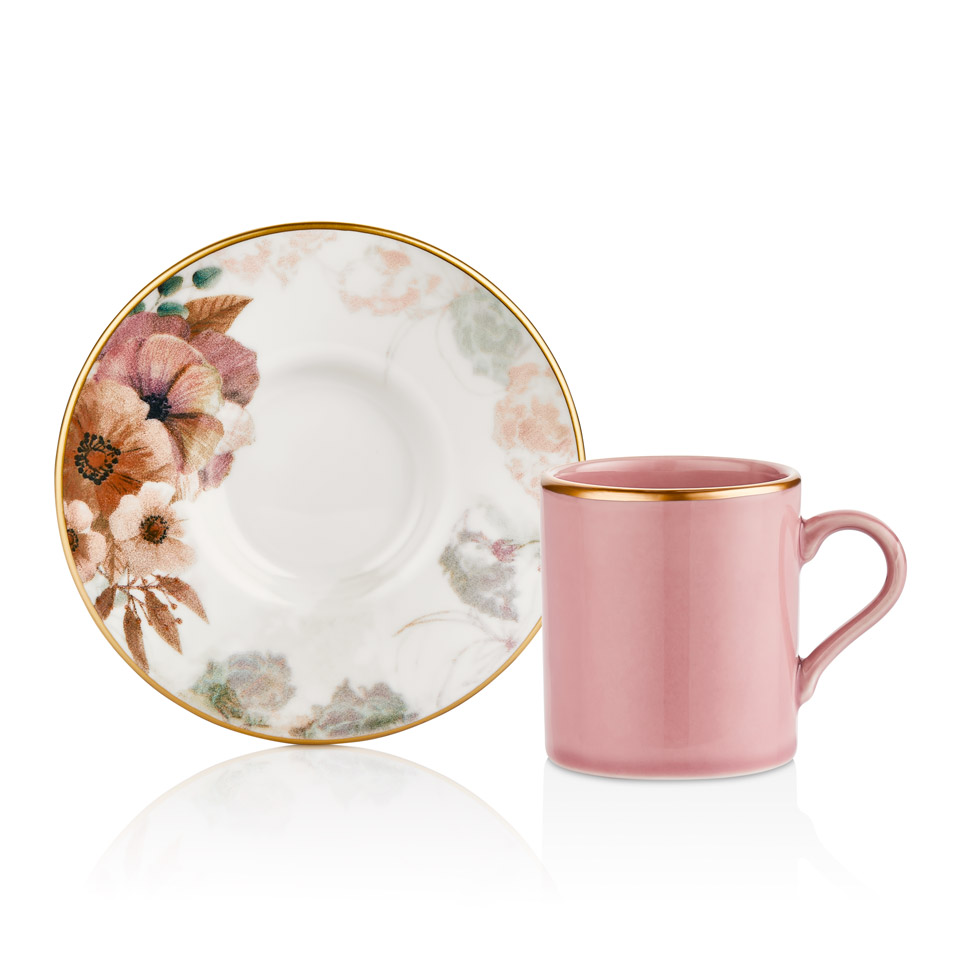 Lalin Porselen Kahve Fincan Takımı | Oms Collection